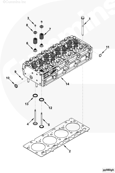 Machinery Engine Parts Genuine Cummins ISF QSF 4943051 Gasket Cylinder ...